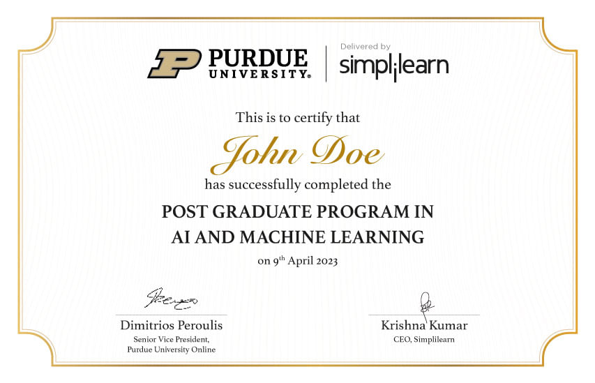 AI and ML Certification - PGP in AI ML Courses with Purdue